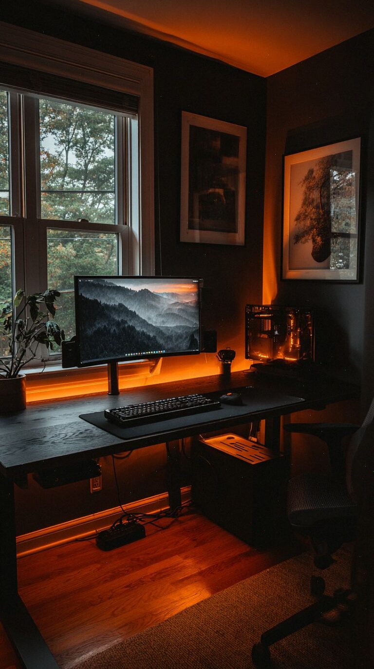 How to Create a Moody, Productive Dark Home Office – HomePureDecor