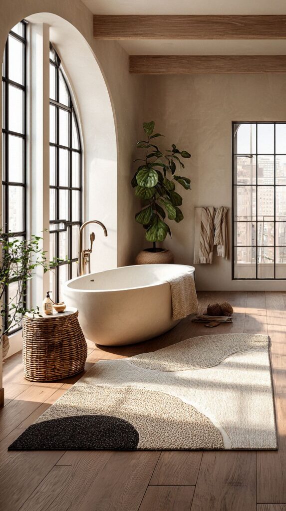A Guide to Creating an Earthy Modern Bathroom With Spa-Like Warmth ...
