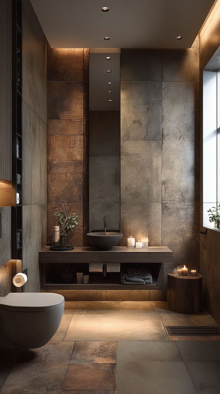 A Guide to Creating an Earthy Modern Bathroom With Spa-Like Warmth ...