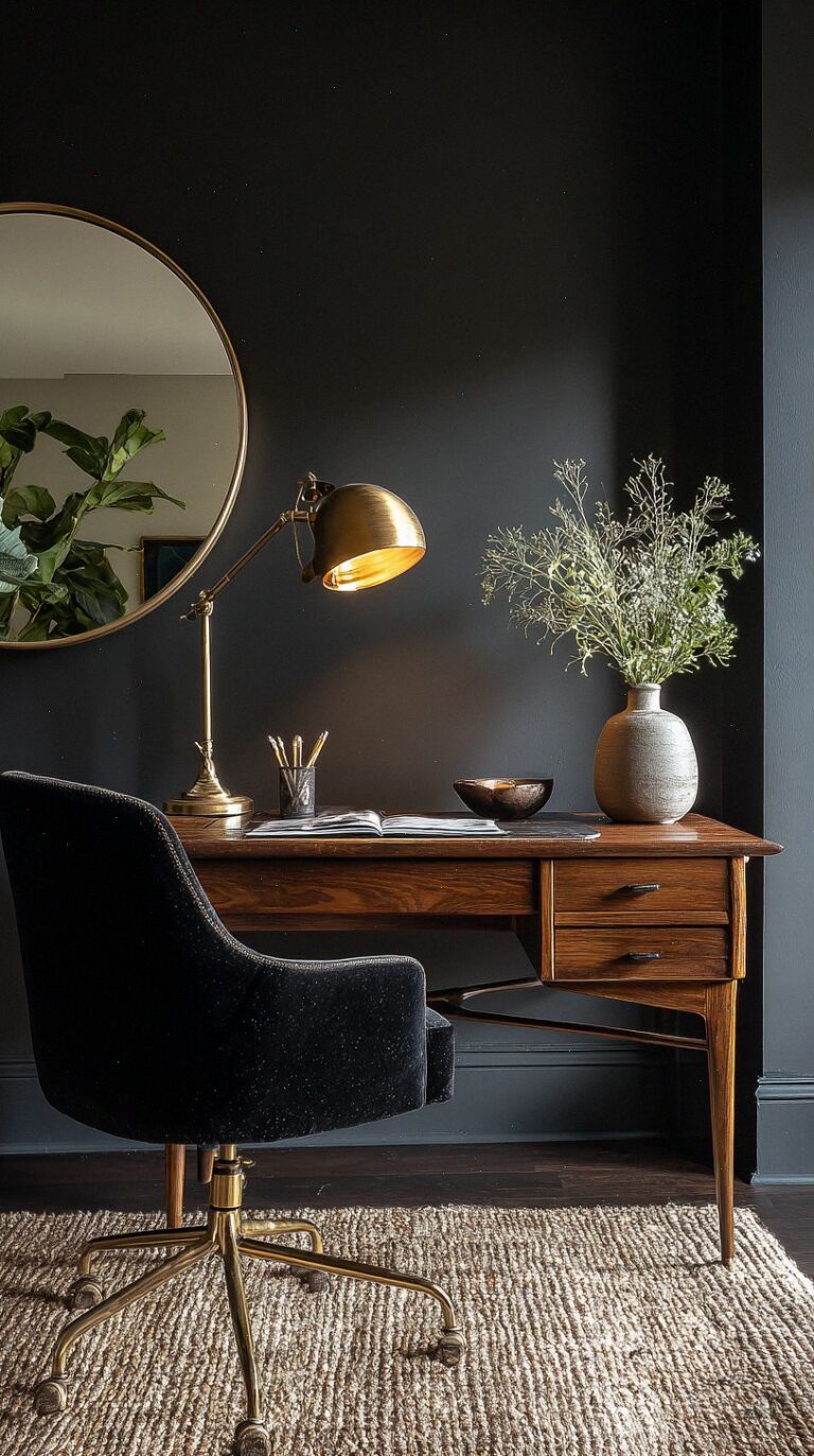 How to Create a Moody, Productive Dark Home Office – HomePureDecor